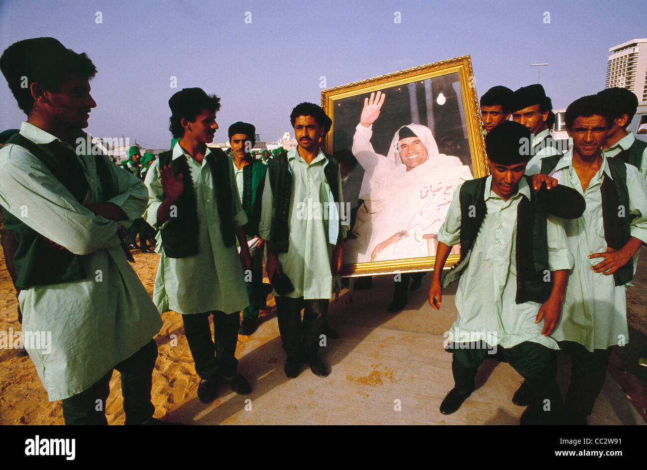 Celebrations in Tripoli marking the 20th anniversary of Gaddafis rule ...