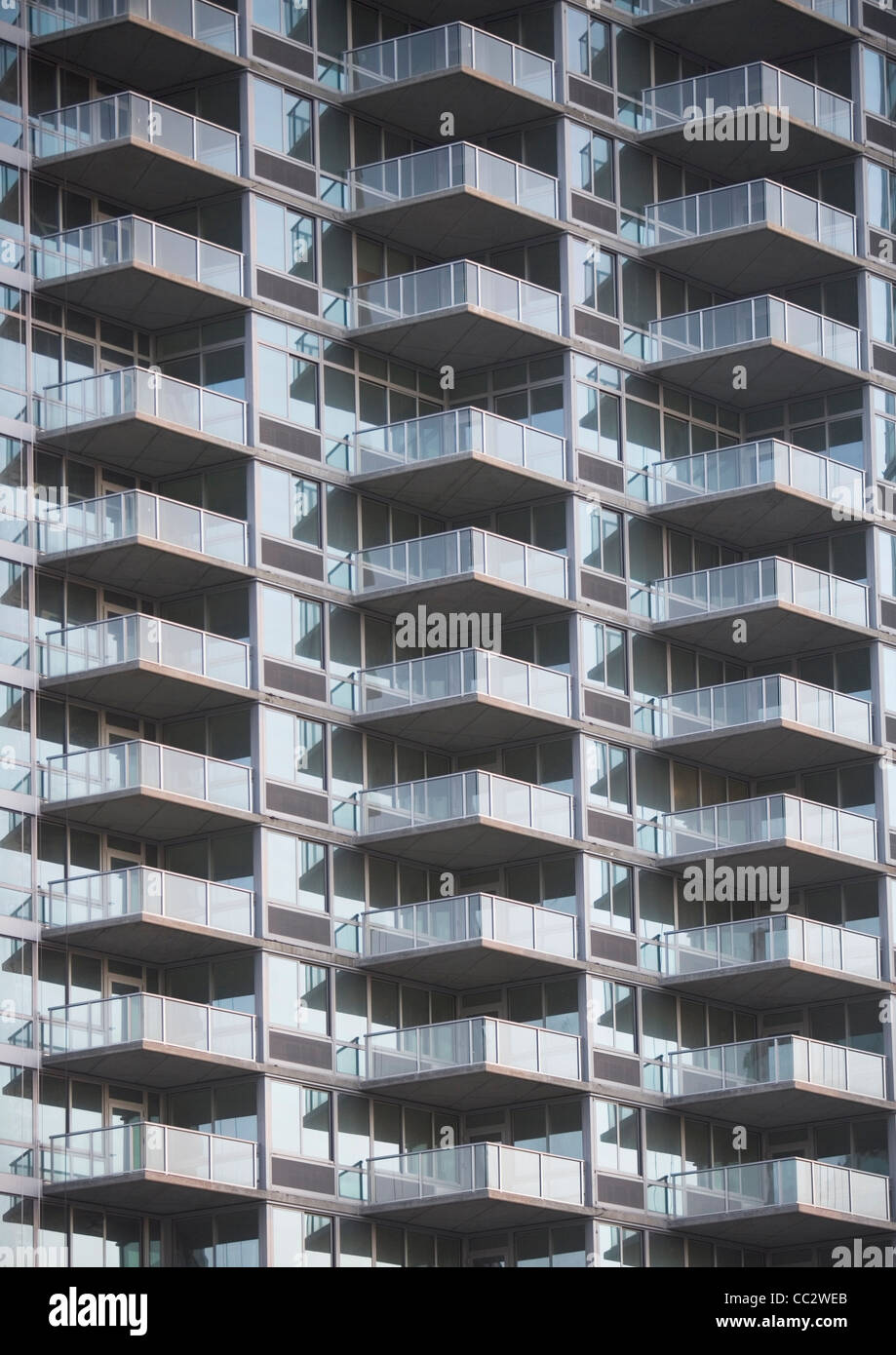USA, New York City, Exterior of modern residential building Stock Photo ...