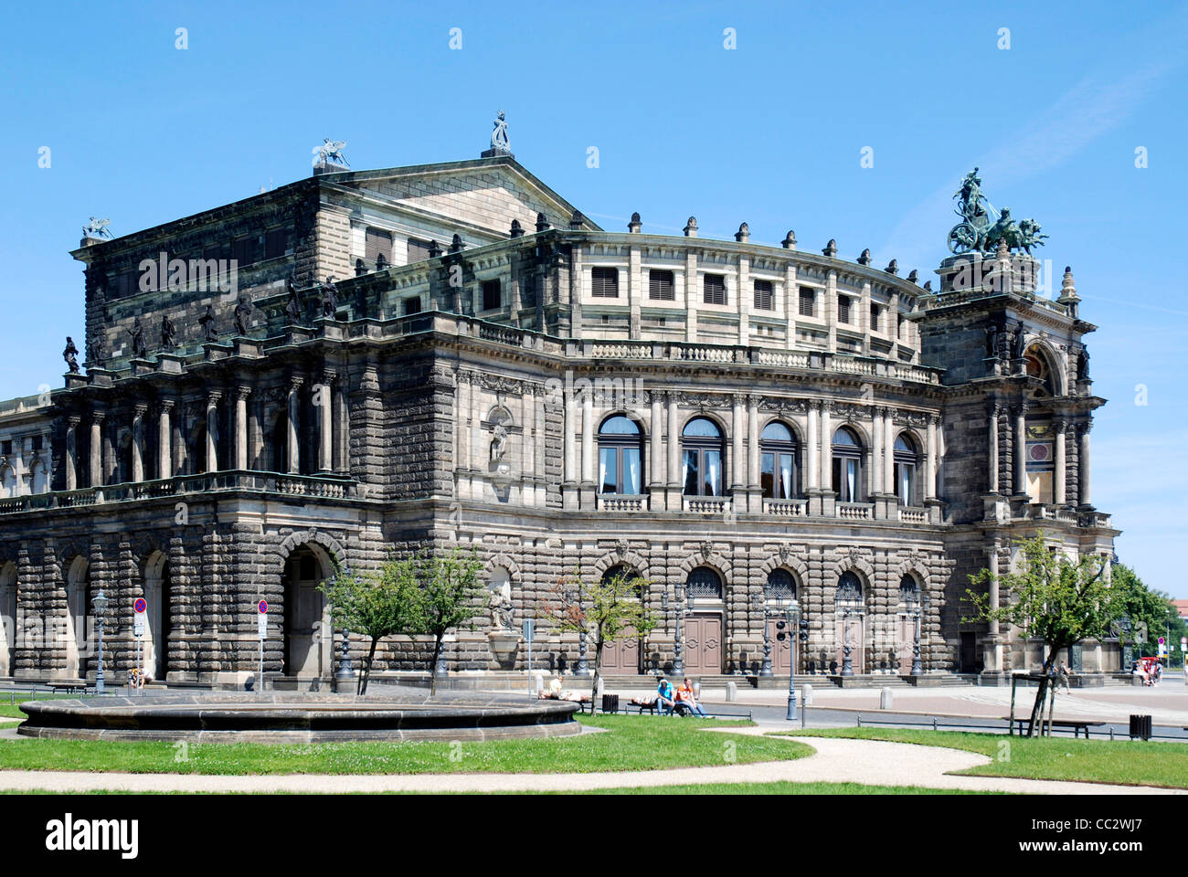 Opera house Semperoper at the Theater Square in Dresden Stock Photo - Alamy
