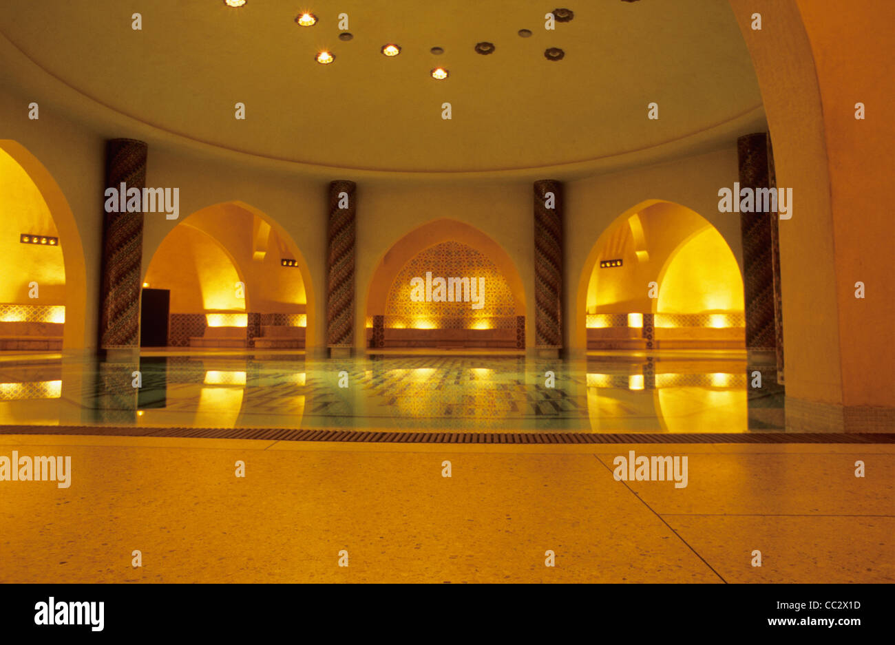 Morocco, Casablanca, Hassan II mosque, inside the ablution room Stock ...