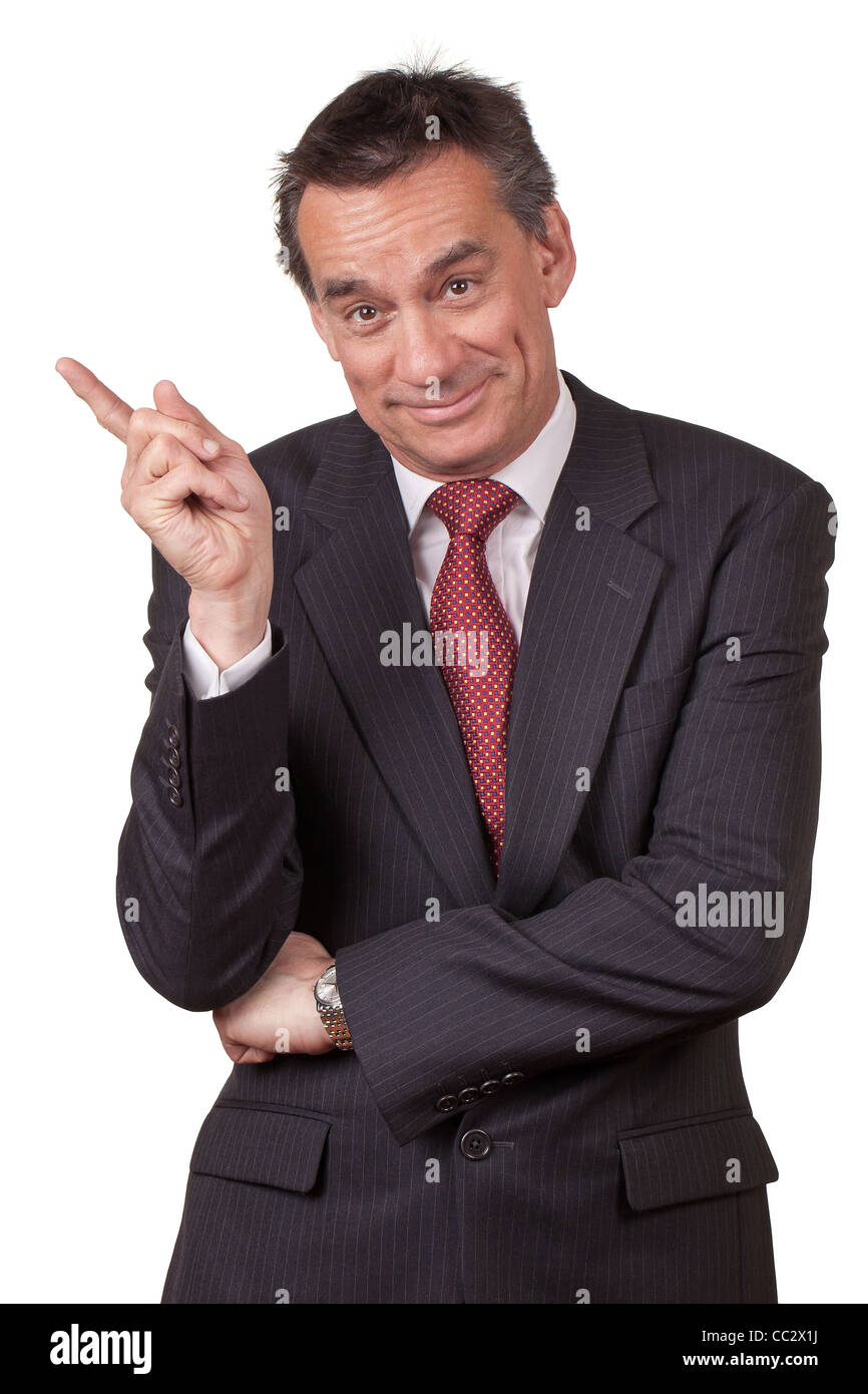 Man pointing with left hand hi-res stock photography and images - Alamy