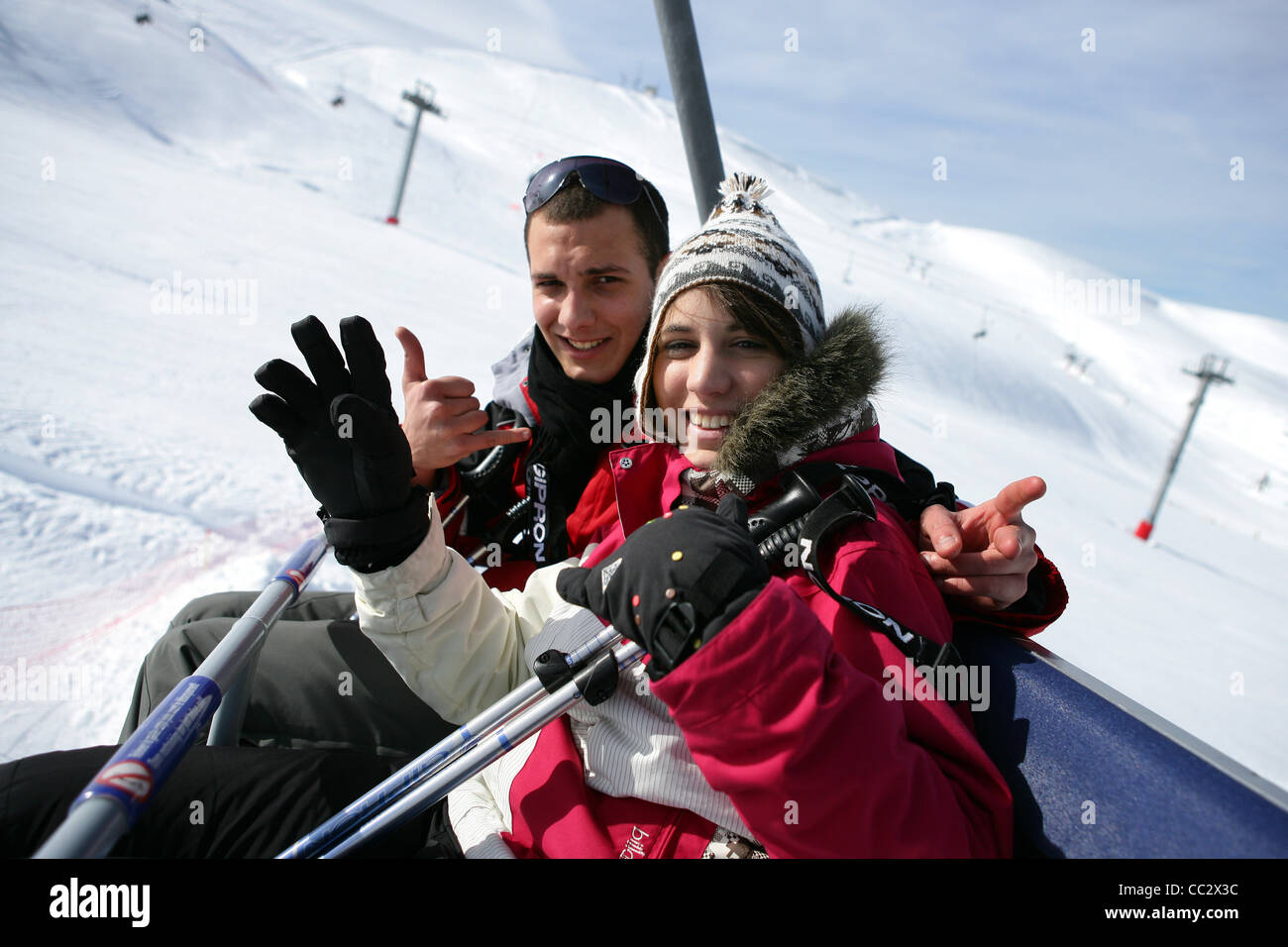 Skiers Thumb High Resolution Stock Photography and Images - Alamy