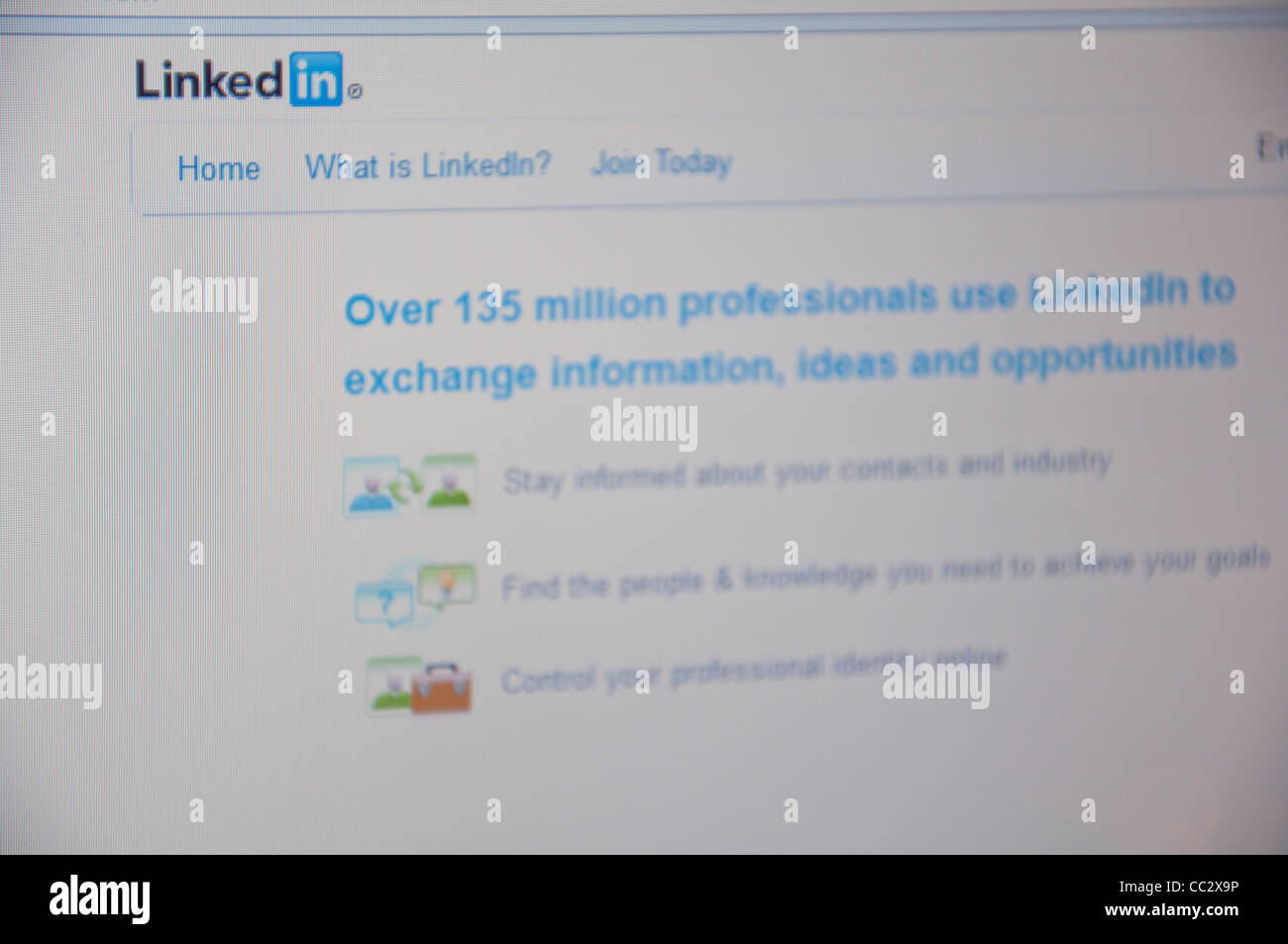 Linkedin website online screenshot screen shot Stock Photo - Alamy