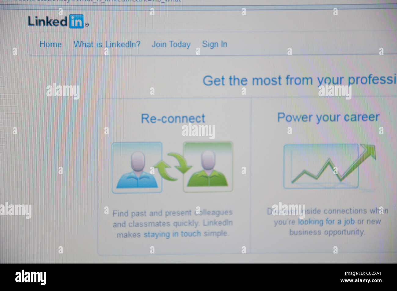 Linkedin website screenshot hi-res stock photography and images - Alamy