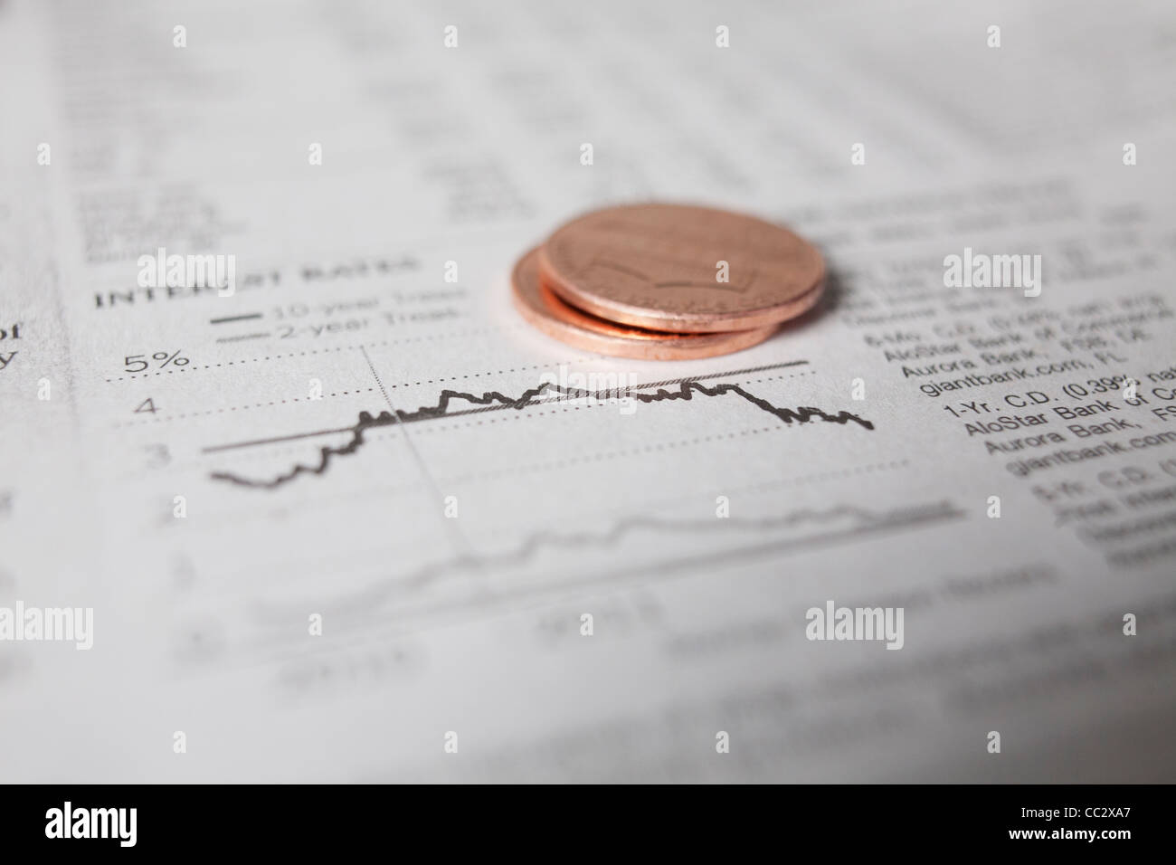 Newspaper on stock page hi-res stock photography and images - Alamy