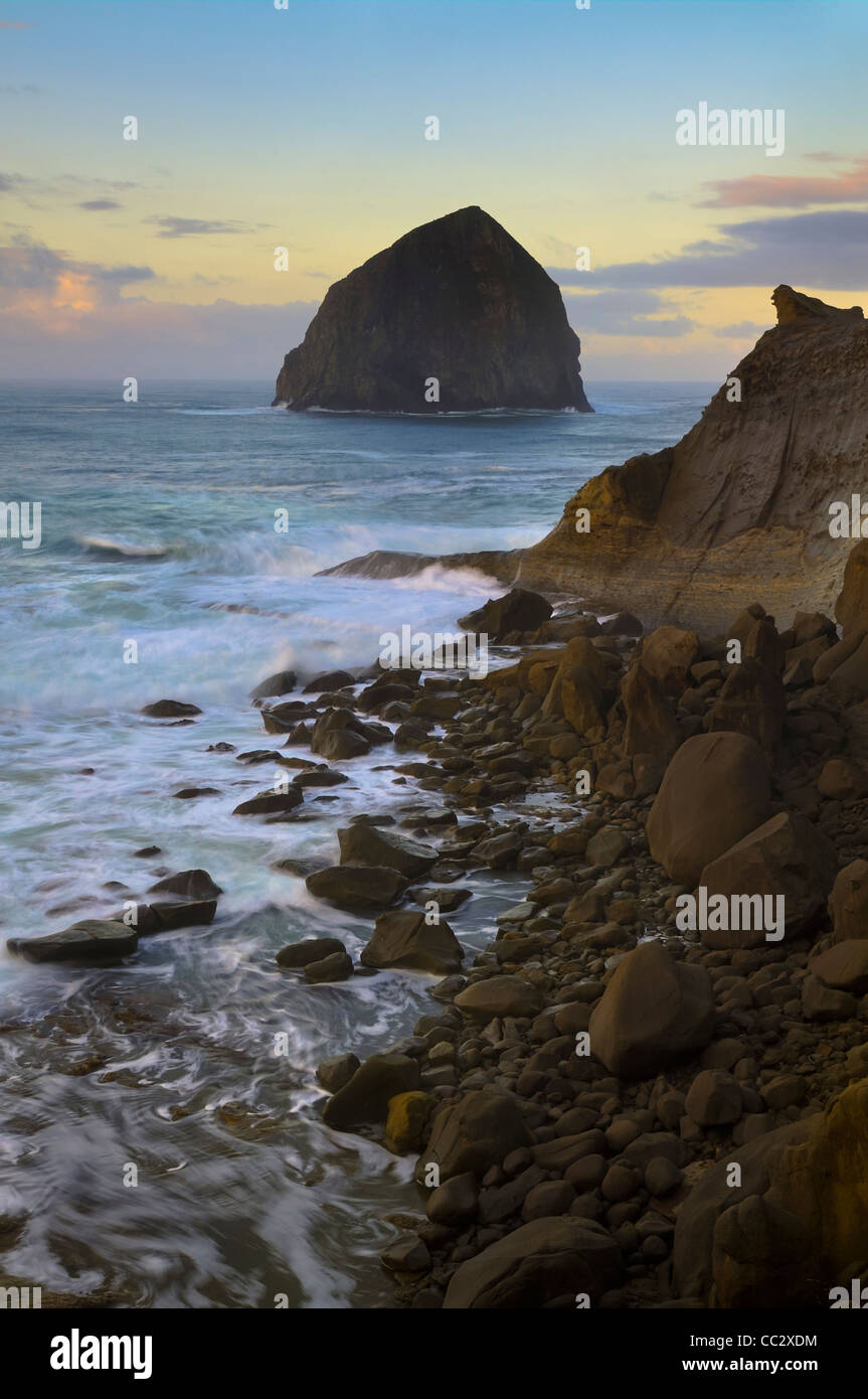 USA, Oregon, Pacific City, Haystack Rock Stock Photo - Alamy