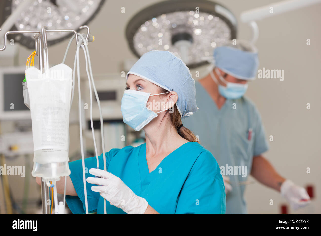 USA, Arizona, Phoenix, Surgeons getting ready for surgery Stock Photo ...