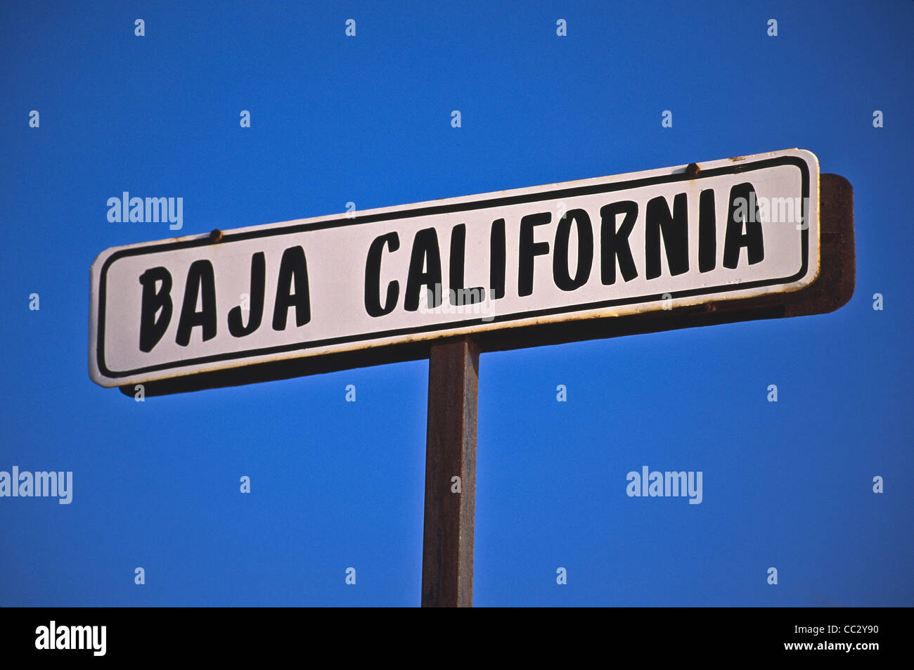 Mexico, Baja California sign Stock Photo - Alamy