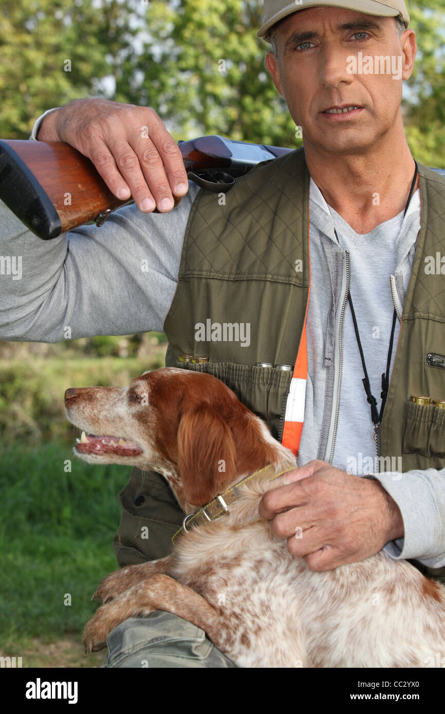 portrait of a hunter Stock Photo - Alamy