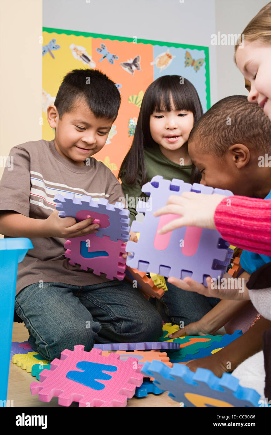 Happy kids alphabet classroom hi-res stock photography and images - Alamy