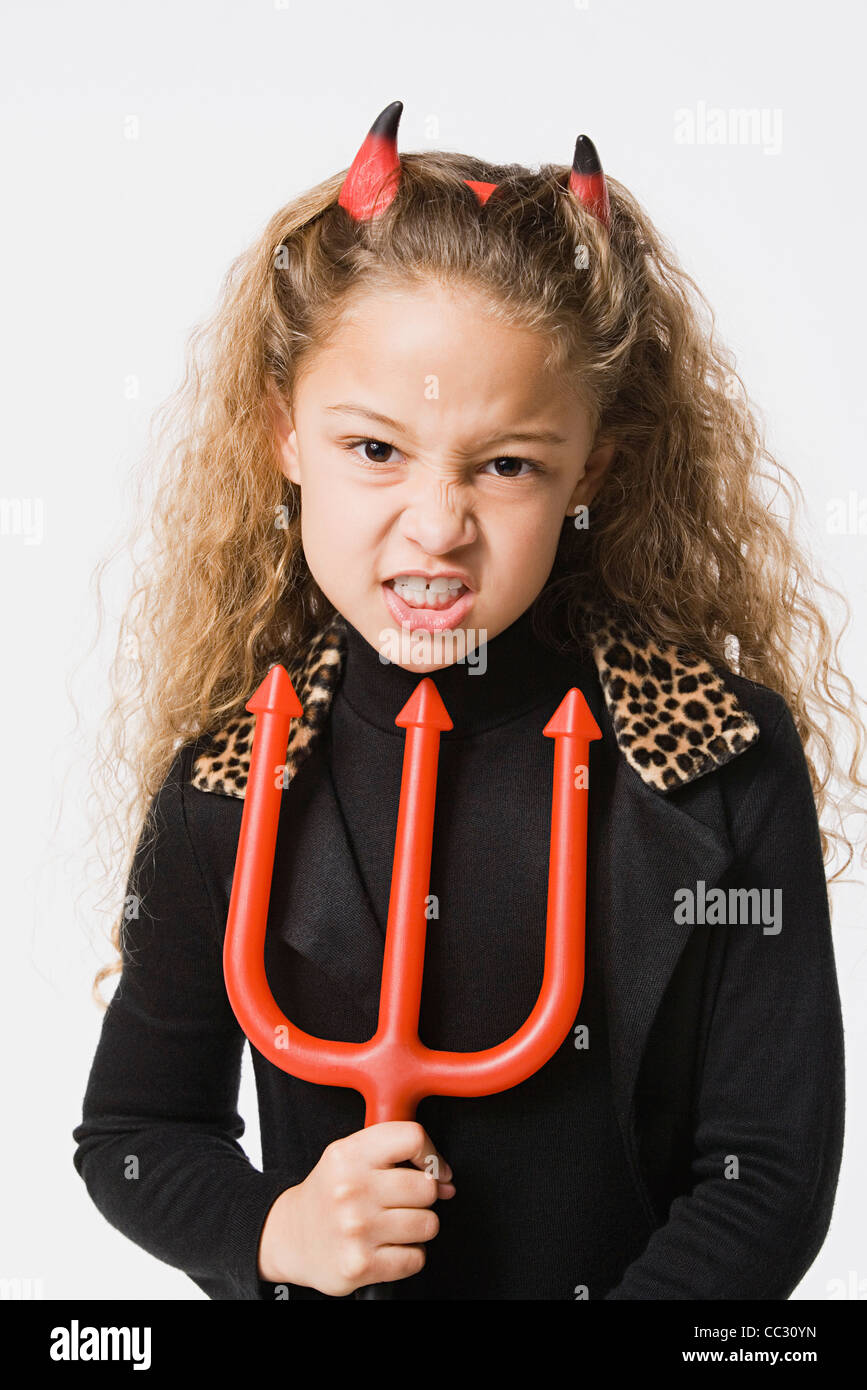 Child wearing devil costume hi-res stock photography and images - Alamy