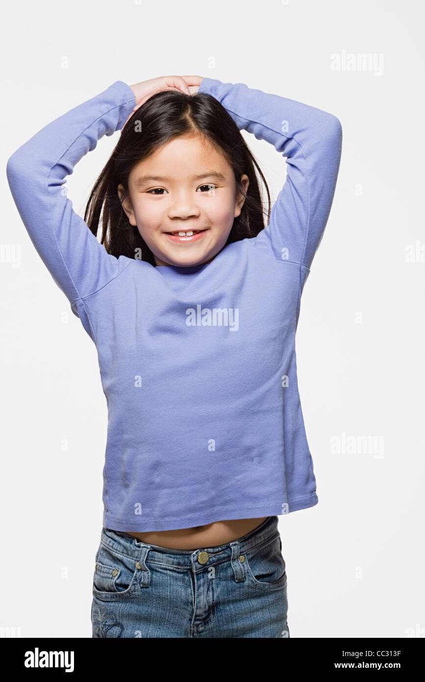 Adorable girl smiling confident standing hi-res stock photography and ...
