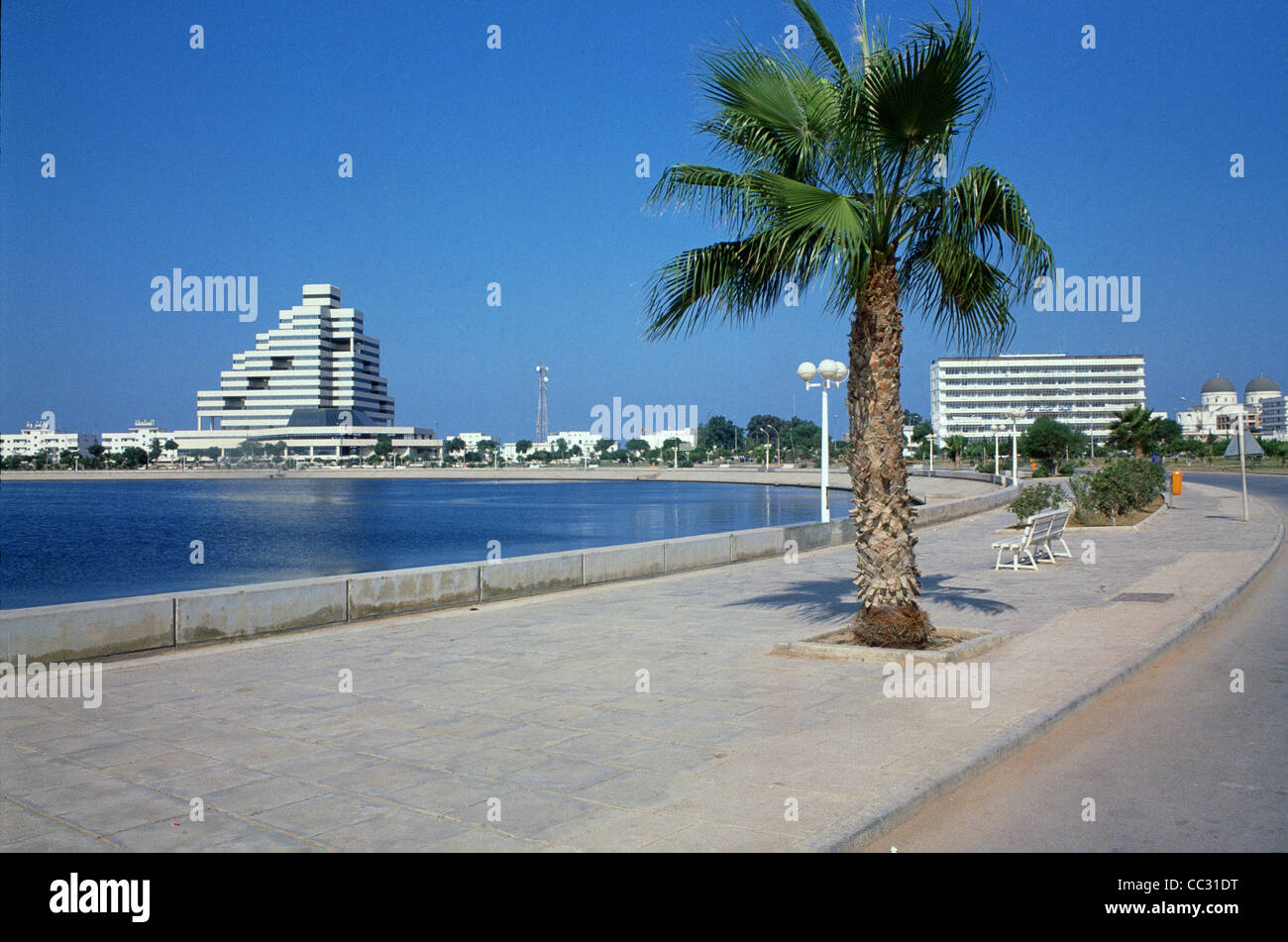Steet scenes and seafront of Benghazi, Libya's second largest city and ...
