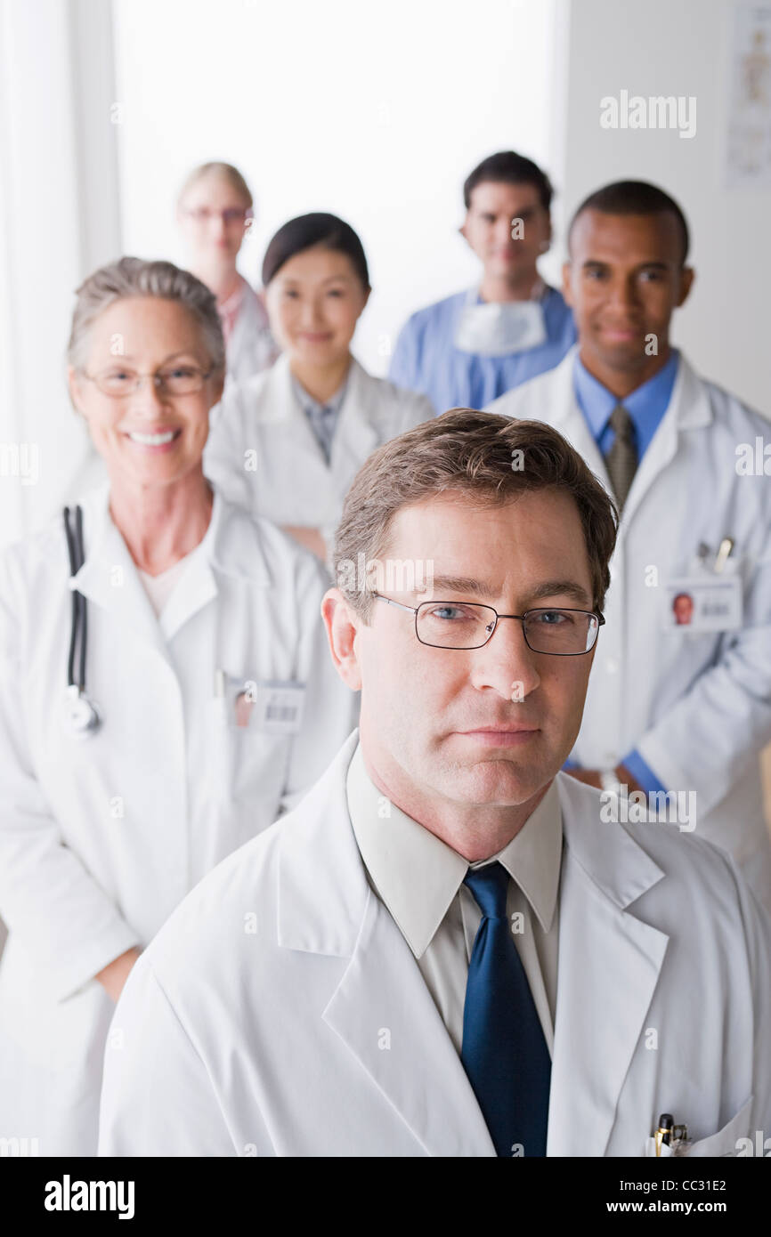 USA, California, Los Angeles, Group portrait of smiling doctors Stock ...