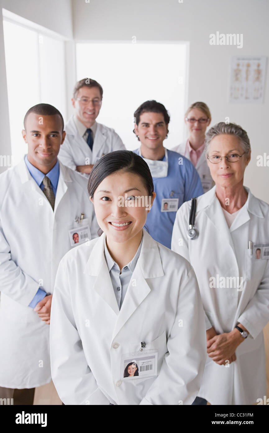 USA, California, Los Angeles, Group portrait of smiling doctors Stock ...