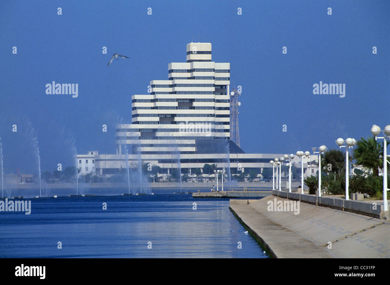Steet scenes and seafront of Benghazi, Libya's second largest city and ...