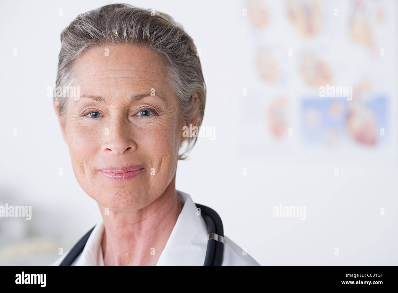 USA, California, Los Angeles, Portrait of smiling female doctor Stock ...