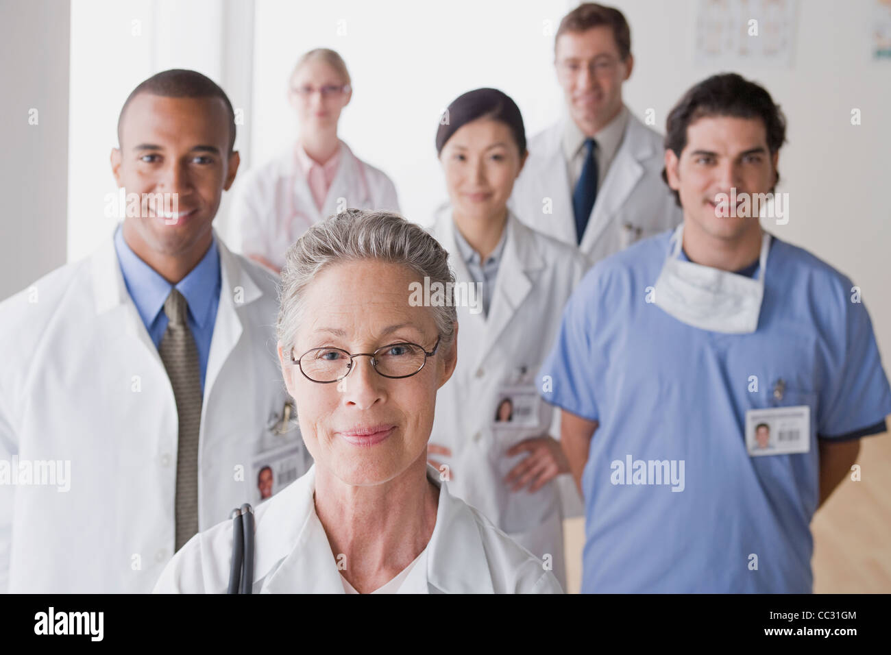 USA, California, Los Angeles, Group portrait of smiling doctors Stock ...