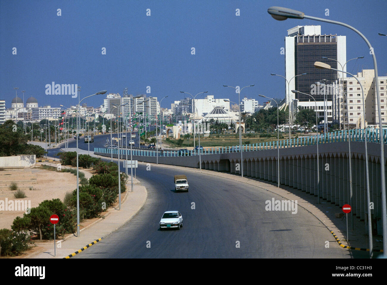 Steet scenes and seafront of Benghazi, Libya's second largest city and ...