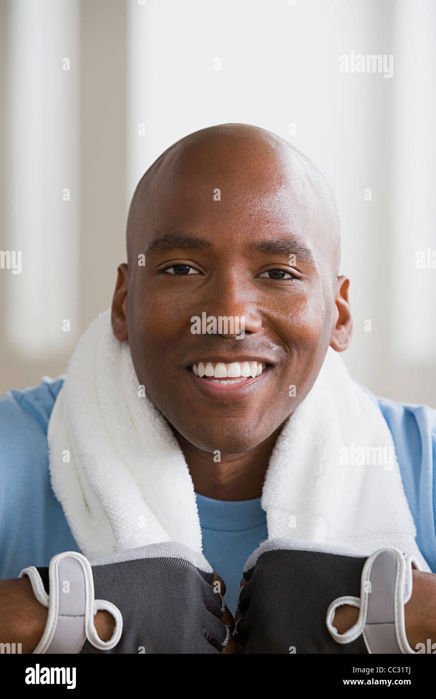 USA, California, Los Angeles, Portrait of athlete smiling Stock Photo ...