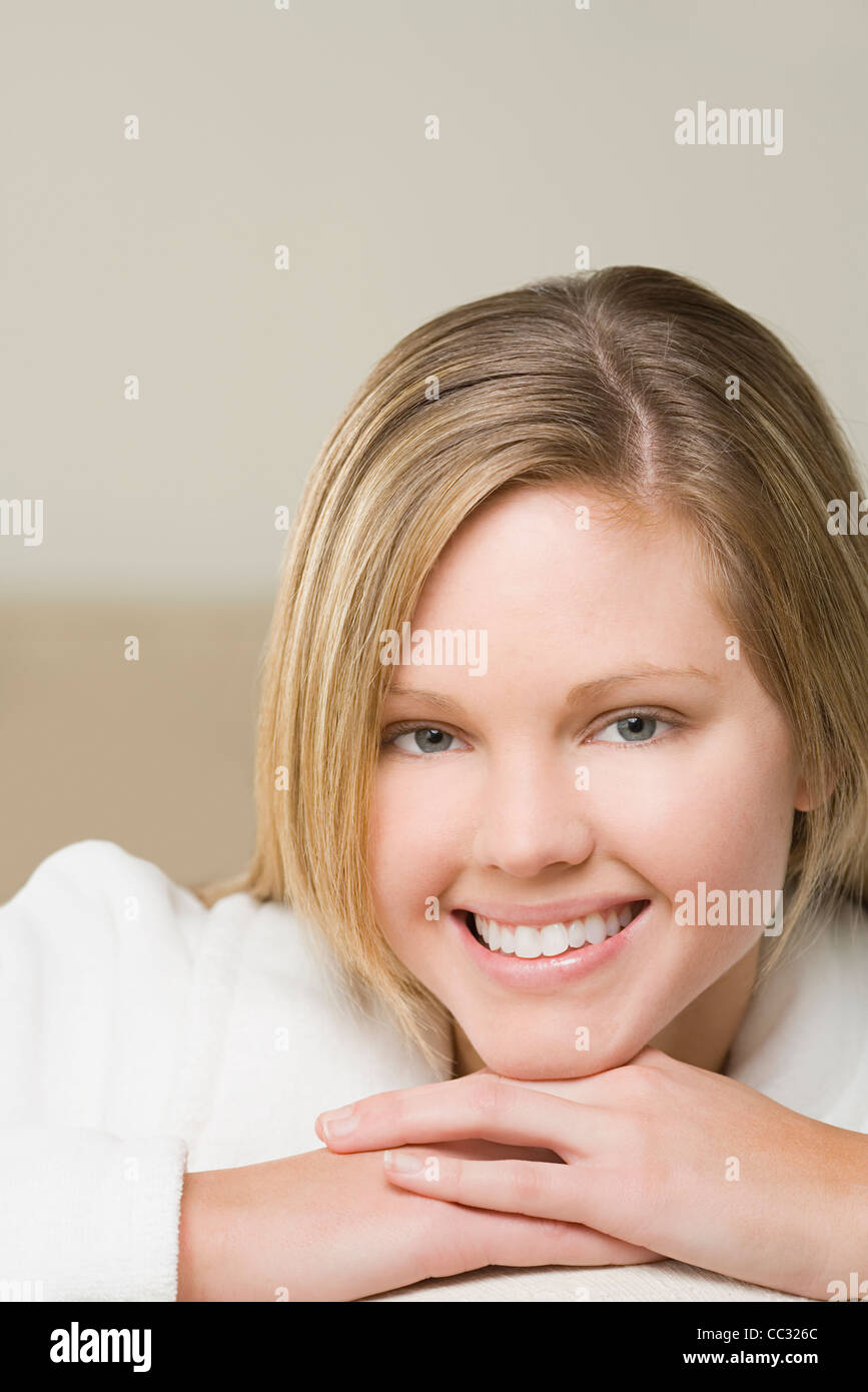USA, California, Los Angeles, Portrait of attractive woman Stock Photo ...