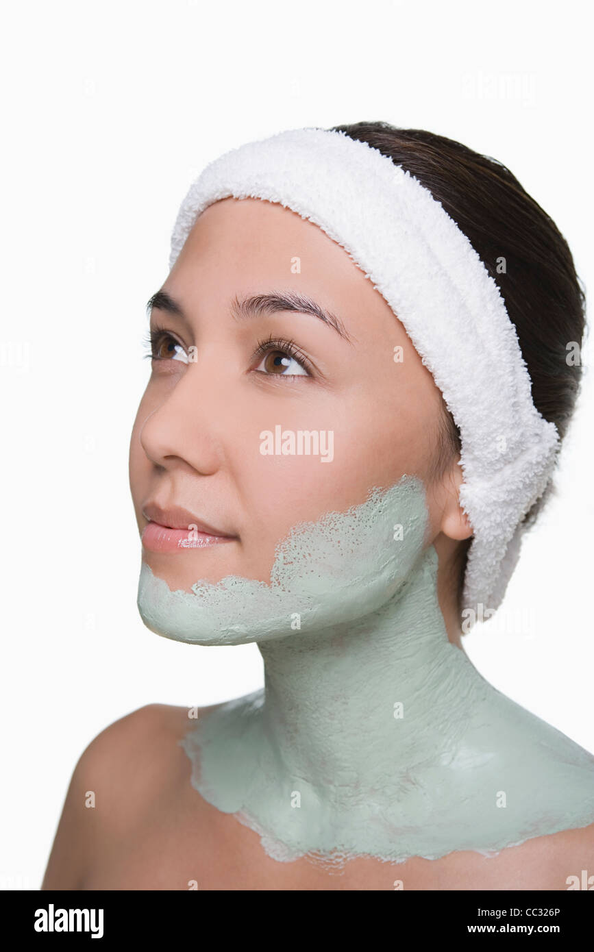Portrait of attractive woman enjoying spa treatment Stock Photo - Alamy