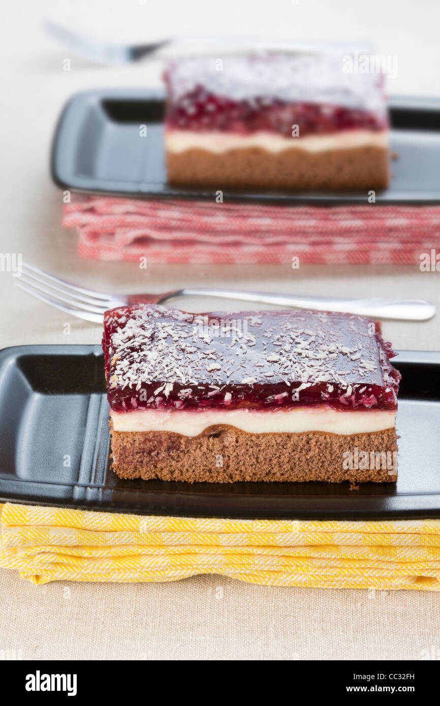 Two slices chocolate cake hi-res stock photography and images - Alamy