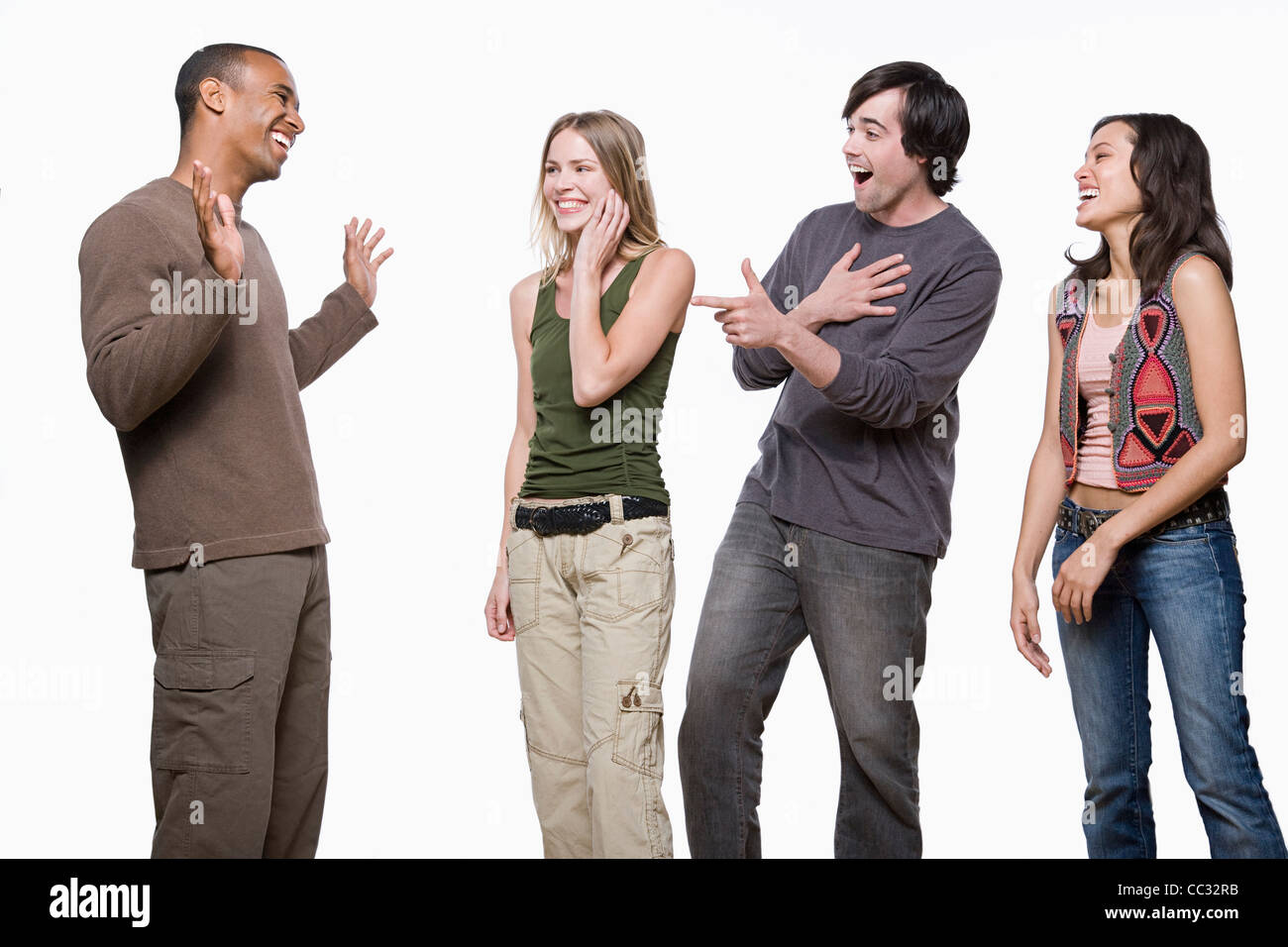 Group of people pointing laugh hi-res stock photography and images - Alamy