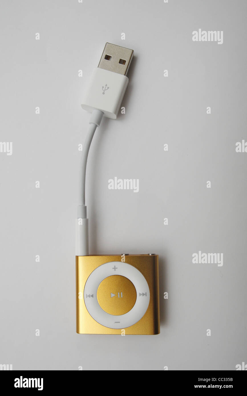 image of ipod shuffle against plain background Stock Photo - Alamy