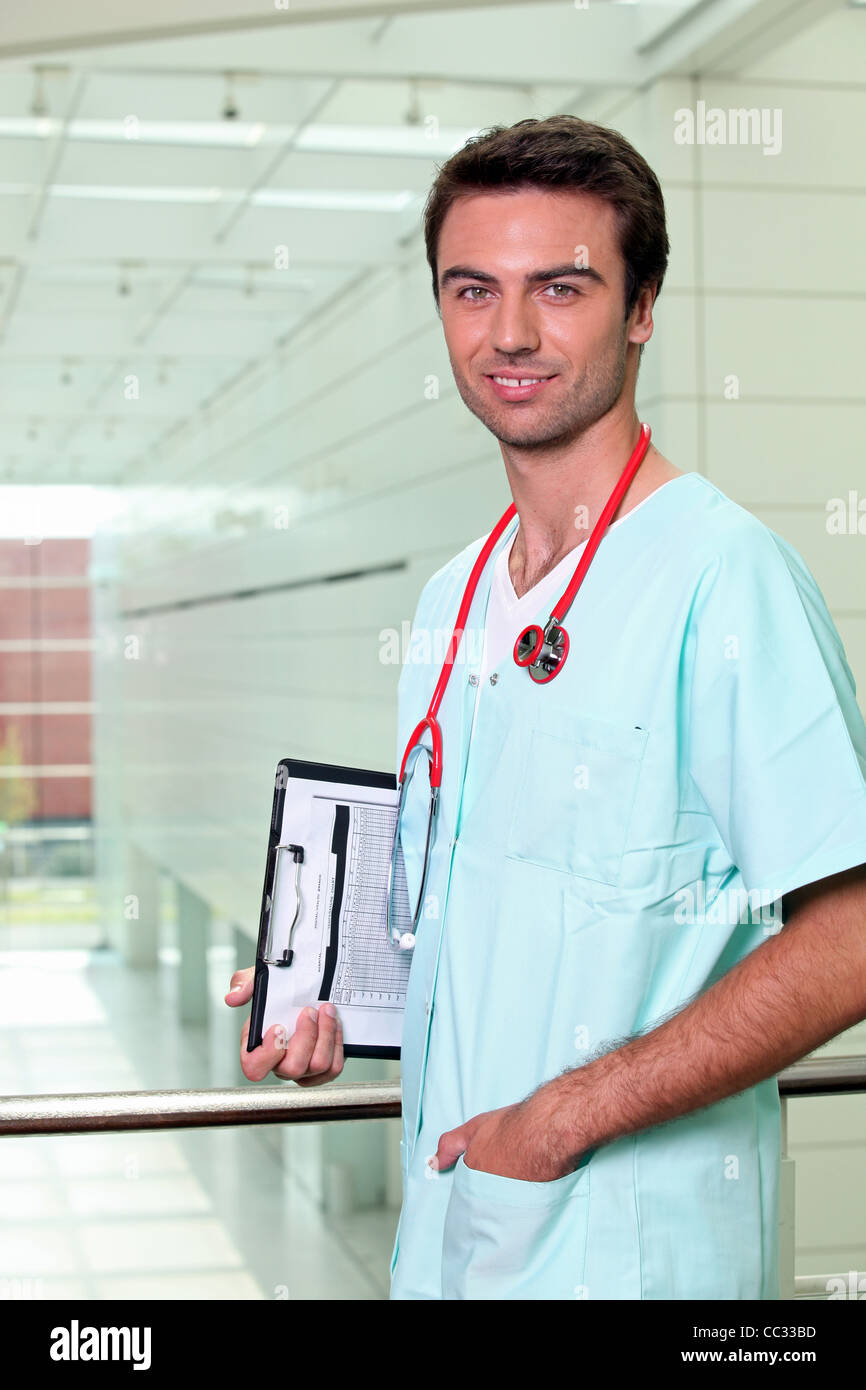 a male nurse Stock Photo - Alamy