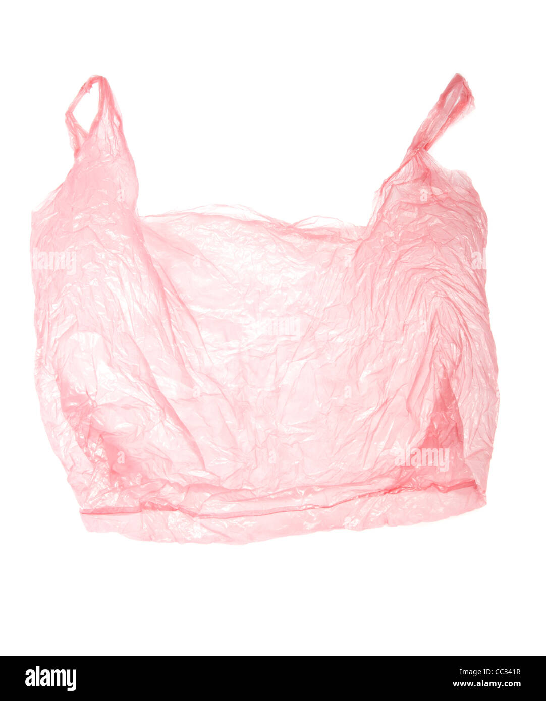 empty plastic bag, photo on the white background Stock Photo - Alamy