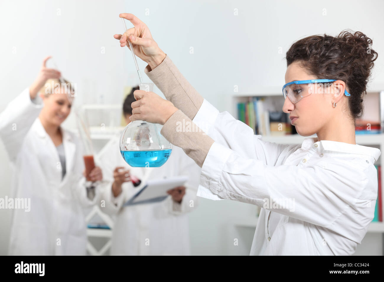 female technicians in laboratory Stock Photo - Alamy