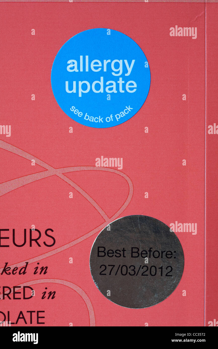 Best before see back of pack hi-res stock photography and images - Alamy