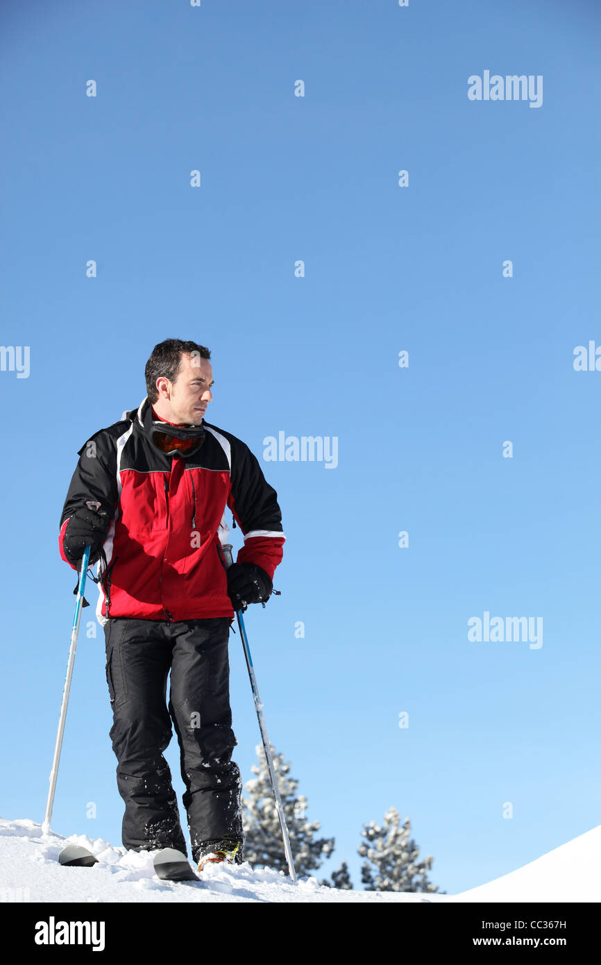 a man skiing Stock Photo - Alamy