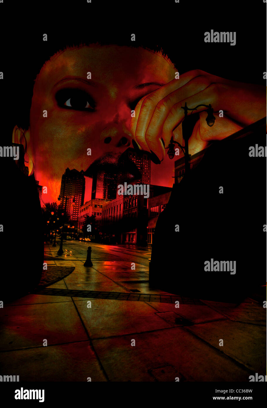 Terror face concept hi-res stock photography and images - Alamy
