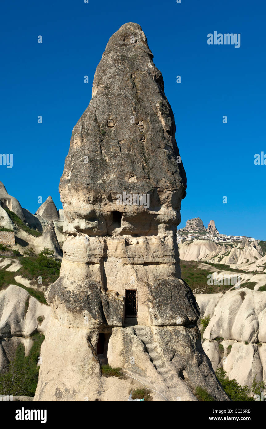 Fairy chimney tuff rock formation near Goreme, municipality Uchisar ...