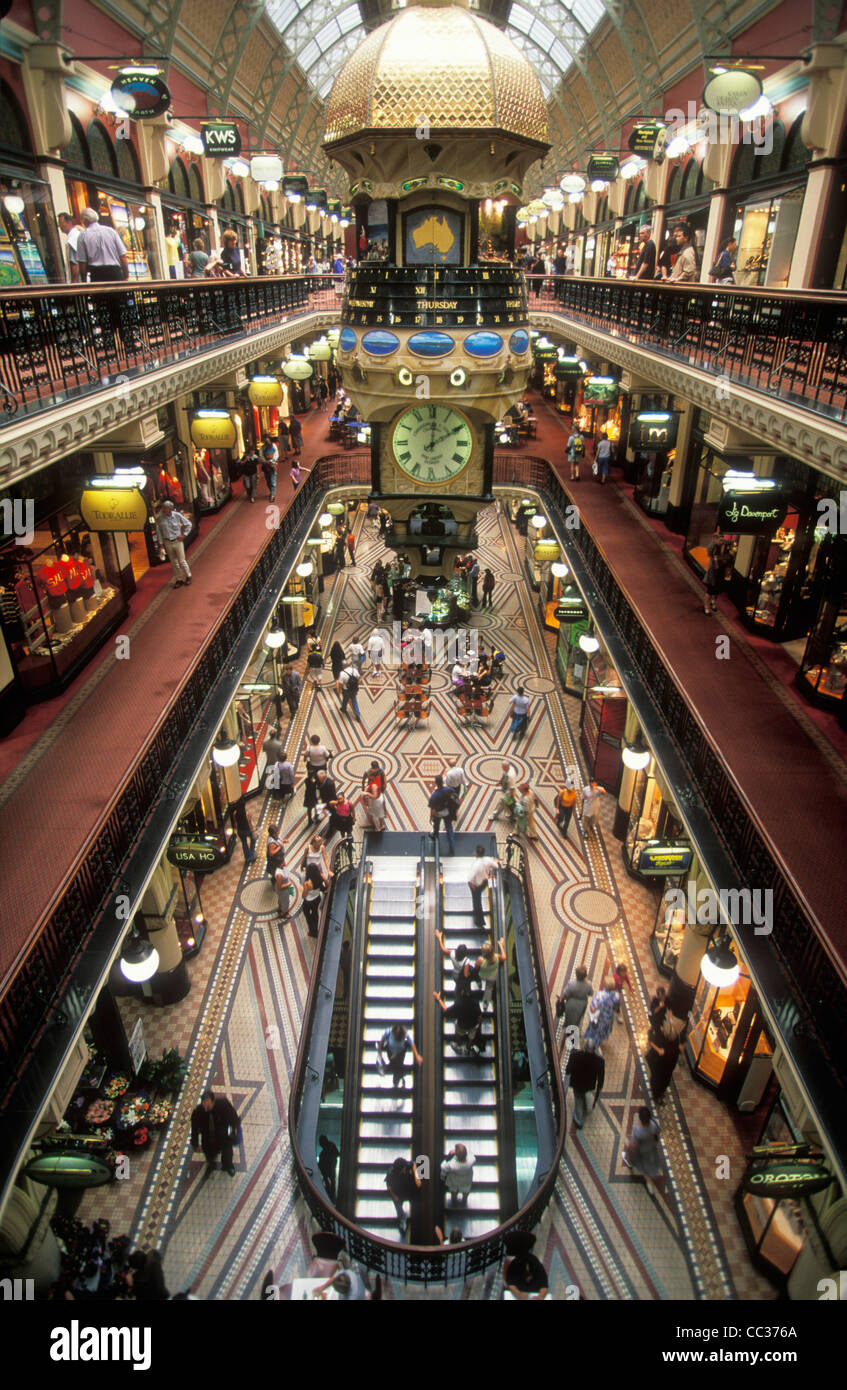 Interior of the Queen Victoria Shopping Centre mall Sydney NSW New ...