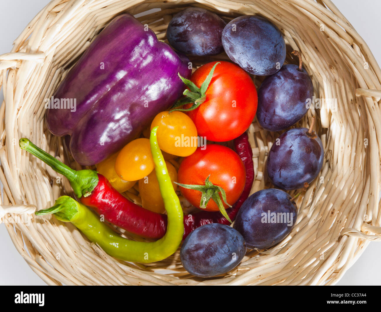 Fresh fruit and vegetables from the garden Stock Photo - Alamy
