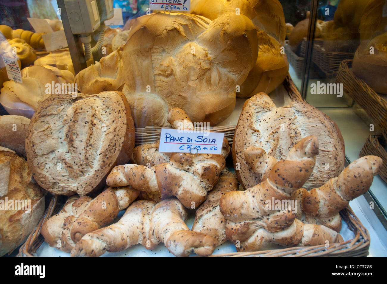 Traditional bread in the Beautiful City of Bologna Italy Stock Photo ...