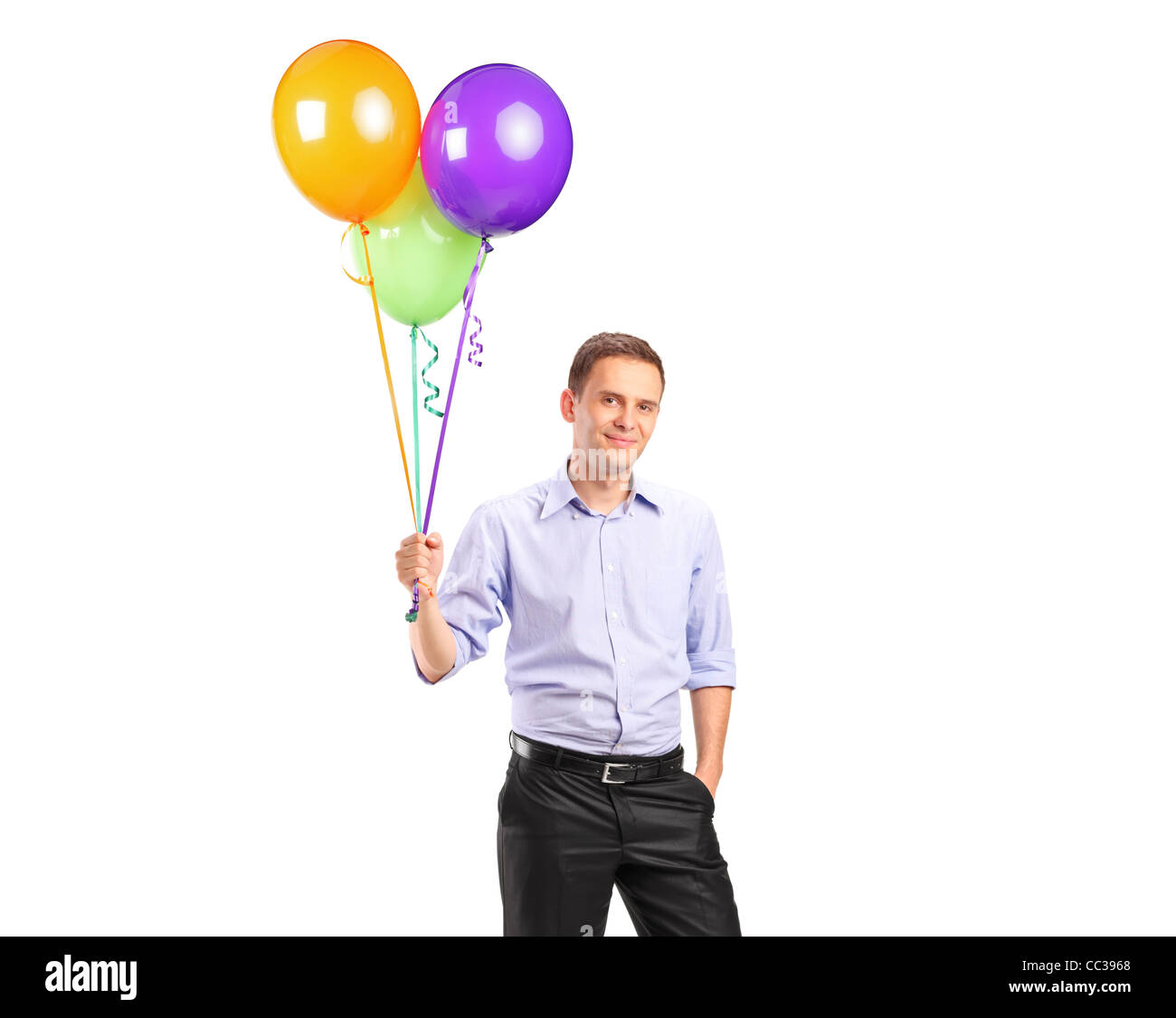 A person holding balloons Stock Photo - Alamy