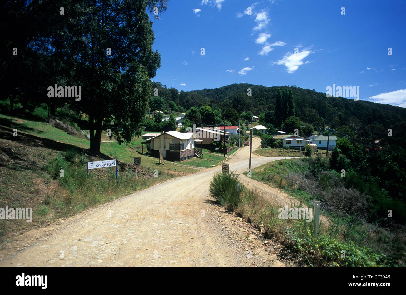 Australia, Victoria, the Alpine country village or woods point Stock ...