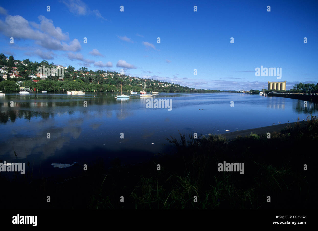 Australia, Tasmania, looking down the Tamar river from Launceston Stock ...