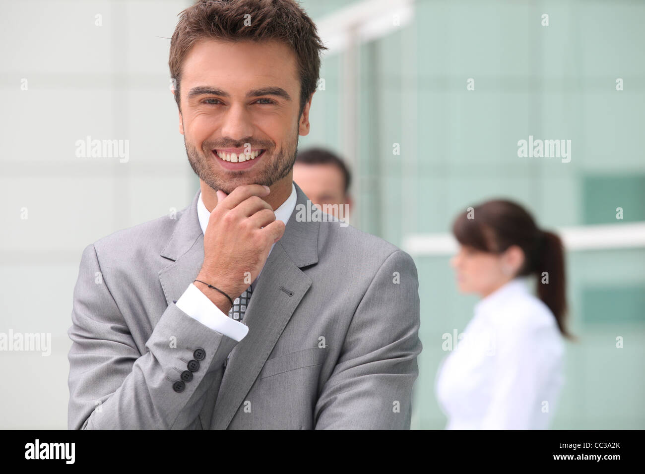 Relaxed and satisfied man Stock Photo - Alamy