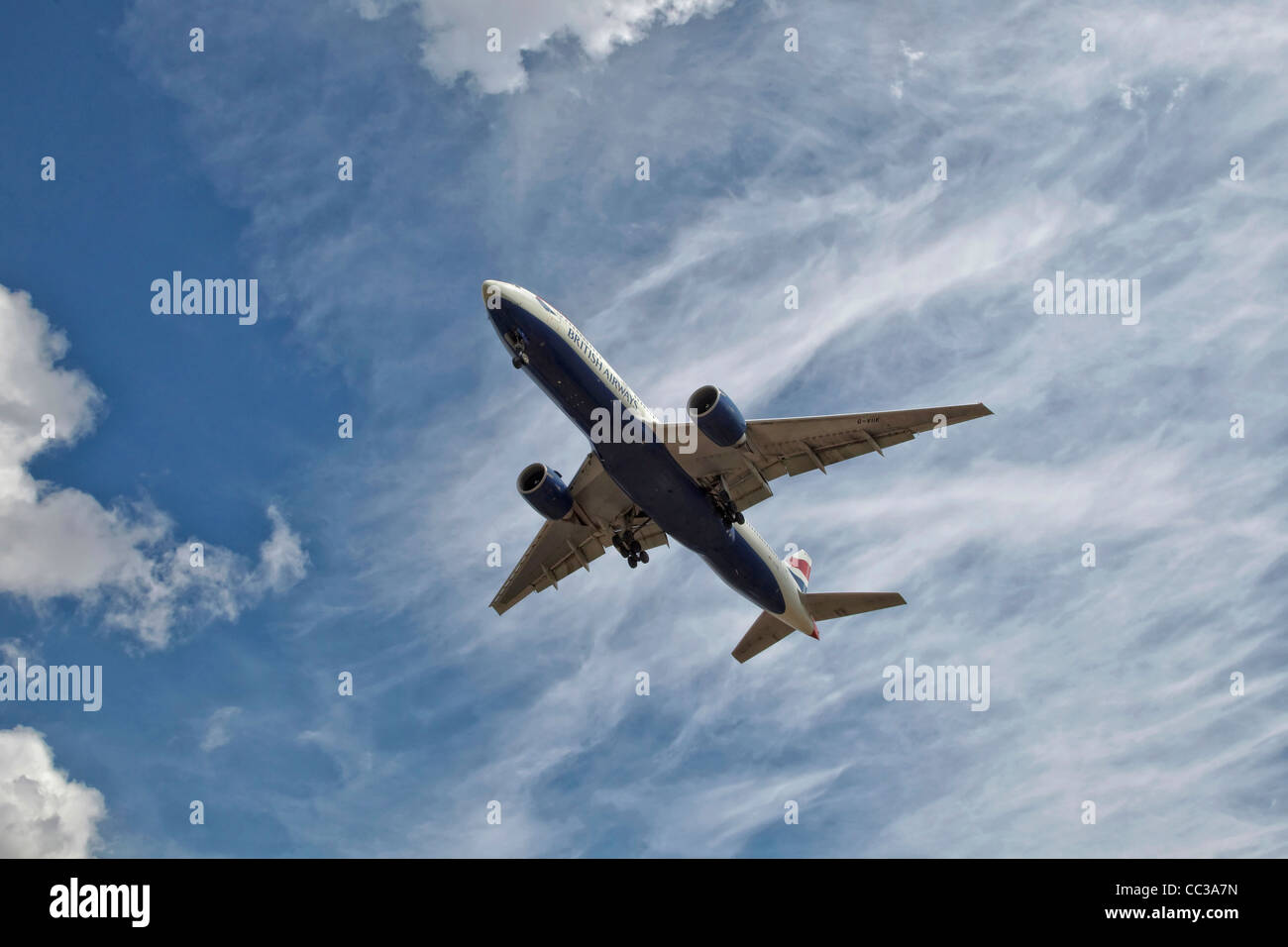 A Boeing 777 of BA - British Airways on final approach Stock Photo - Alamy