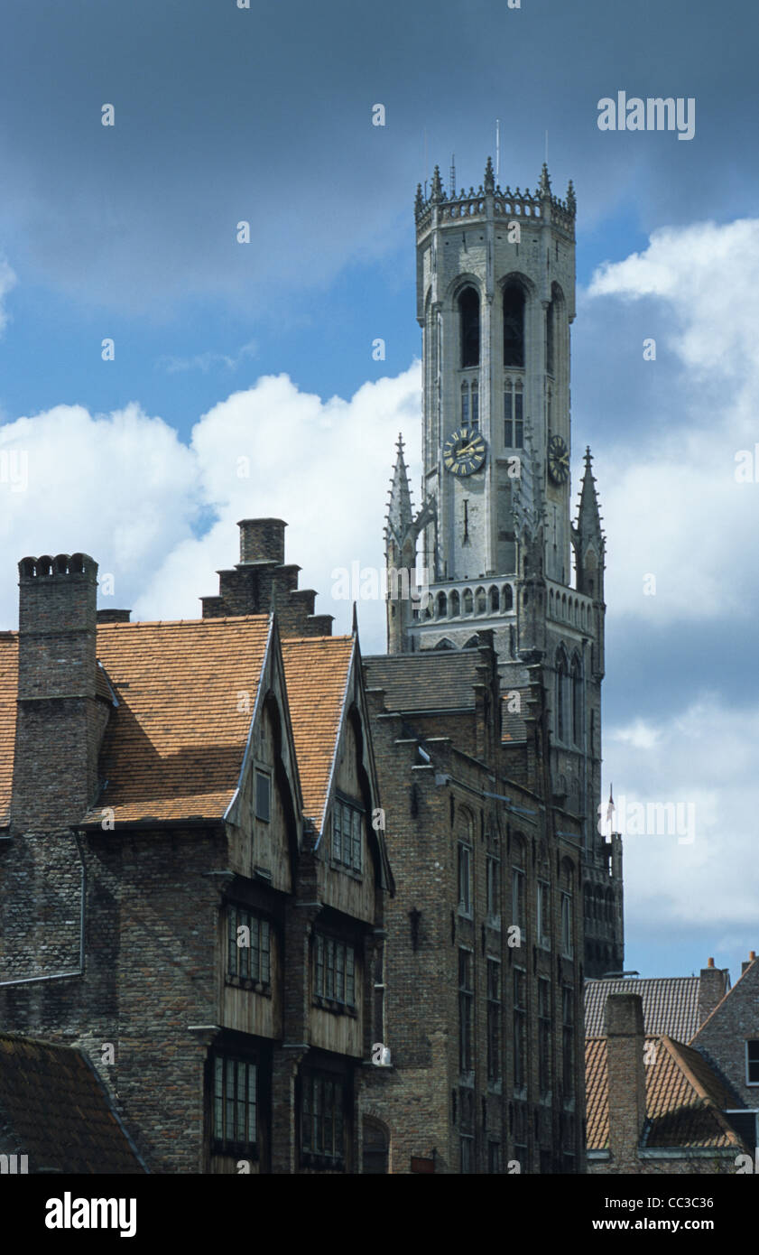 Belfry tower, Bruges, Belgium Stock Photo - Alamy