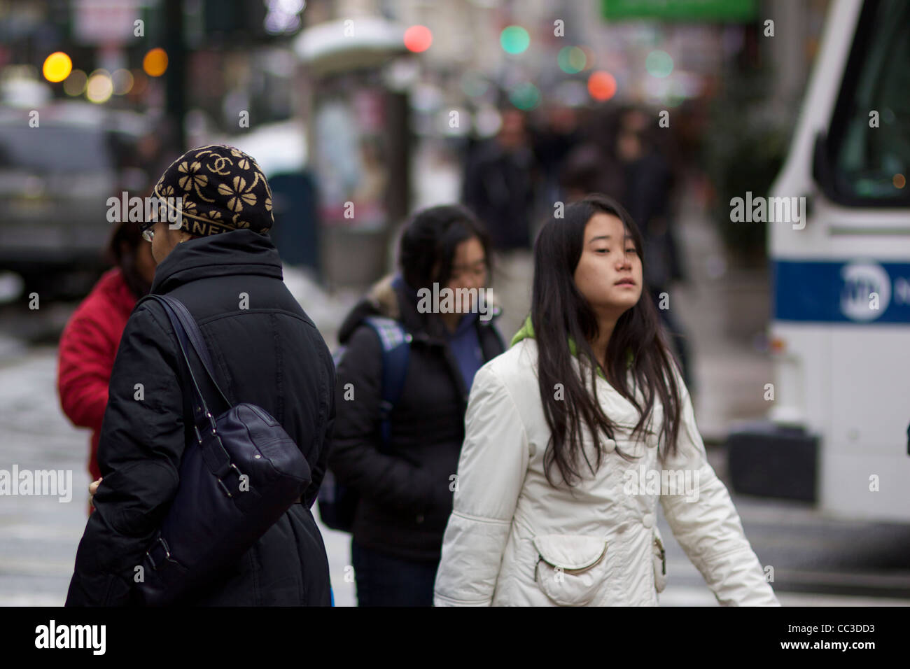 NYC street Manhattan Broadway people walking Stock Photo - Alamy