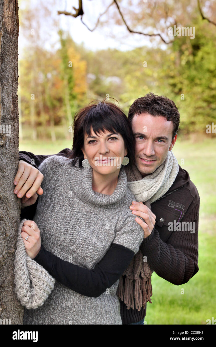 Couple in the countryside Stock Photo - Alamy