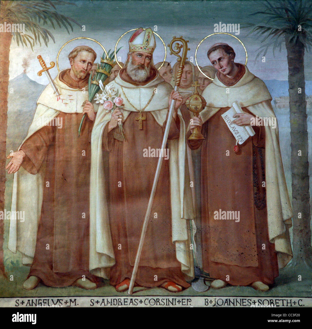 Saint Angelus, Andrew Corsini and Bl. John Soreth, Carmelite Saints ...