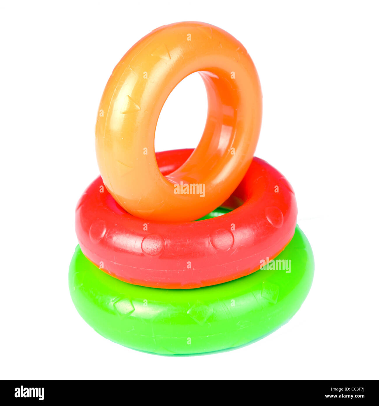 Plastic toy pyramid on a white background Stock Photo - Alamy