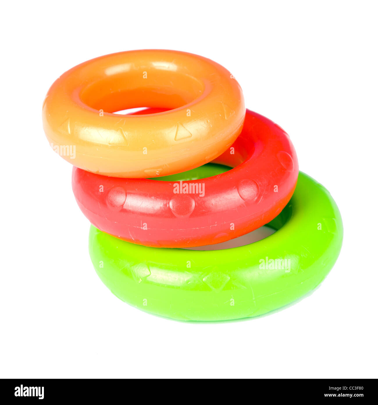 Plastic toy pyramid on a white background Stock Photo - Alamy